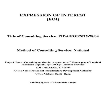 EoI bid document | PDF