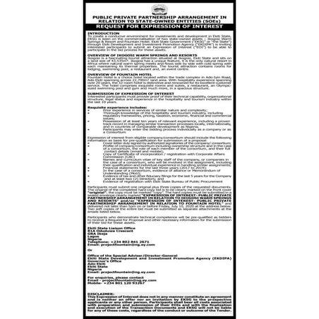Public Private Partnership Arrangement in Relation to State-Owned ...