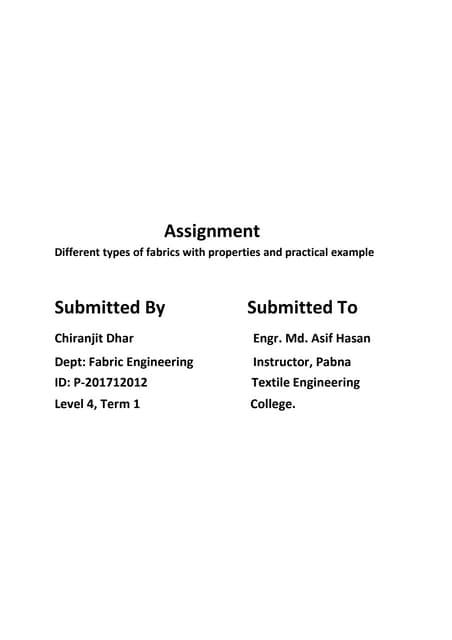 Methods of Fabric Construction | PPT