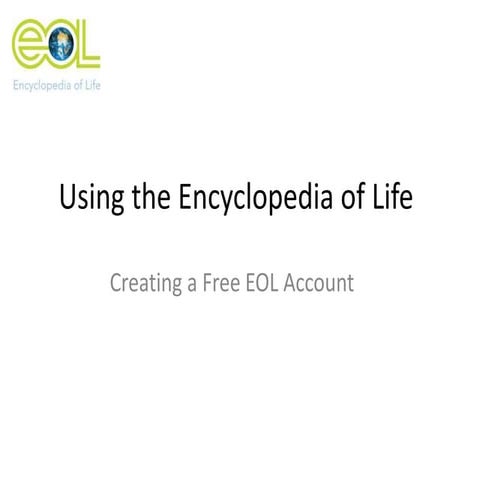 Creating an EOL Account | PPT
