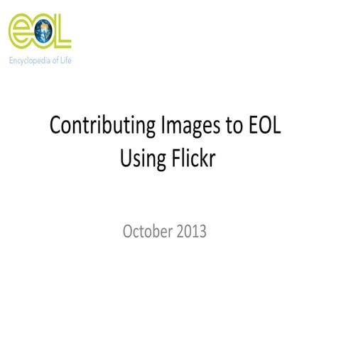 EOL Flickr Tutorial | PPT