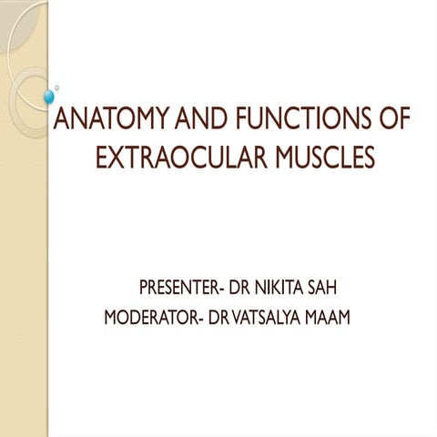 EXTRA OCULAR MUSCLES OF EYE | PPT