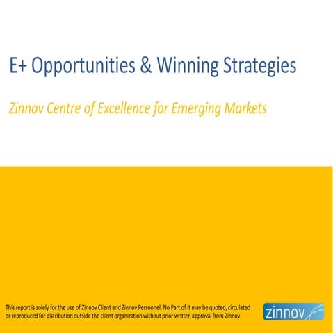 E+ opportunities & winning strategies | PPTX