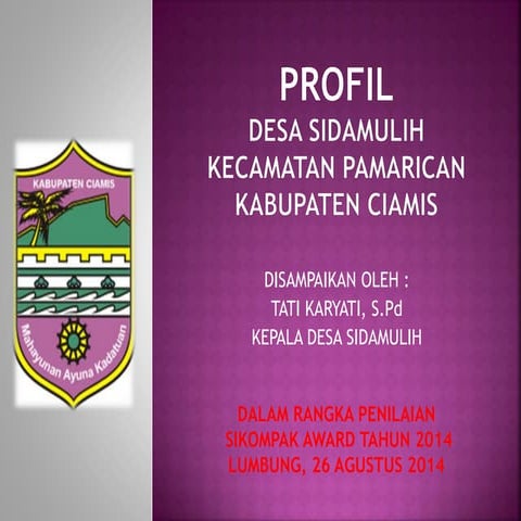 Profil desa sidamulih | PPTX