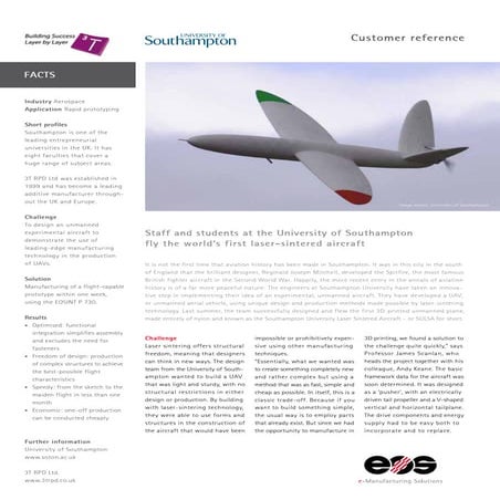 Additive Manufacturing of an Unmanned Aircraft named Sulsa | PDF ...
