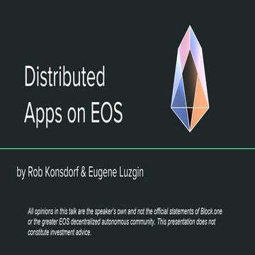 EOSIO Distributed Application Use Cases | PDF