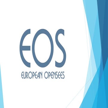 Presentation of EOS, the European OpenSees Association | PDF