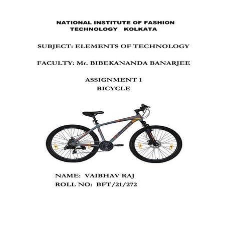 EOT ASSIGNMENT BICYCLE | DOCX