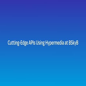 Ep2014 hypermedia APIs | PDF | Web Development | Internet