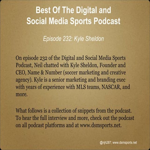 Episode 224 Snippets: Kyle Sheldon of Name & Number ⚽️ | PPT