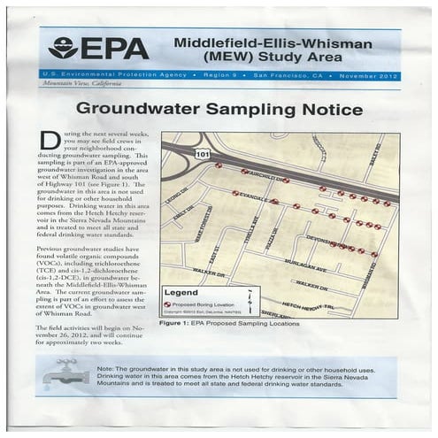EPA Groundwater Sampling Notice | PDF