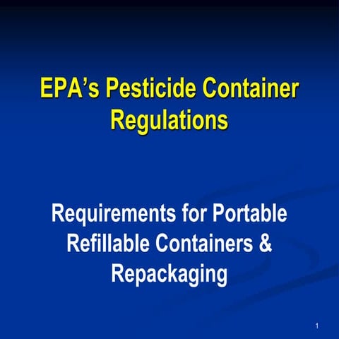 EPA container Regs | PPTX