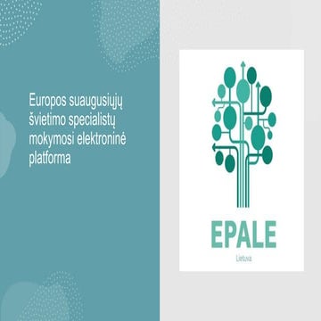 EPALE - Europos suaugusiųjų švietimo specialistų mokymosi elektroninė ...
