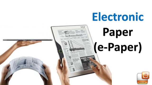 E-PAPER TECHNOLOGY | PPT
