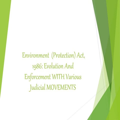 Environment protection act, Rule along with case laws. | PPTX