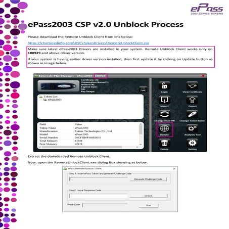 How to Unlock epass 2003 USB Token Online | PDF