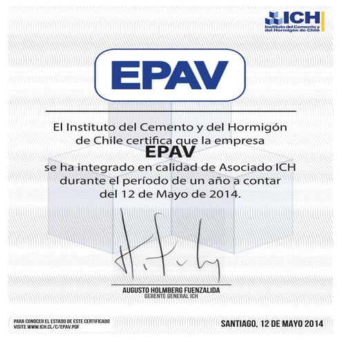 EPAV - Asociado Instituto del Cemento y del Hormigon | PDF
