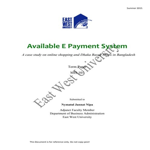 E payment method | DOC