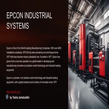 Epcon is One of the World's leading Manufacturing Companies. | PPT