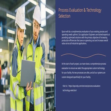 Process Evaluation & Technology Selection | PPTX