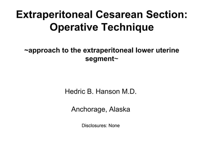 Caesarean section - indications and types | PPTX