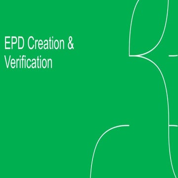 Epd Creationandverification For Sustainability Pptx