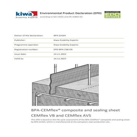 EPD CEMflex VB Environmental Product Declaration | PDF