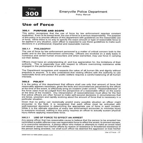 EPD use of force policy | PDF