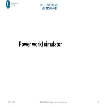 EPE 4164 Modelling and analysis of power system-power world simulator.pptx