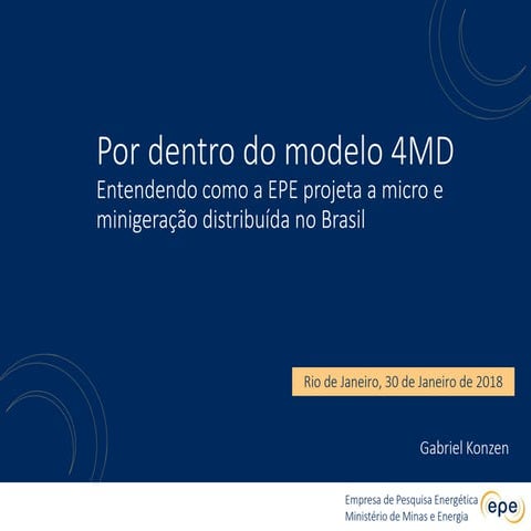 Por dentro do modelo 4MD - Como a EPE projeta a micro e minigeração no ...