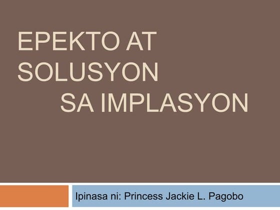 Implasyon | PPT