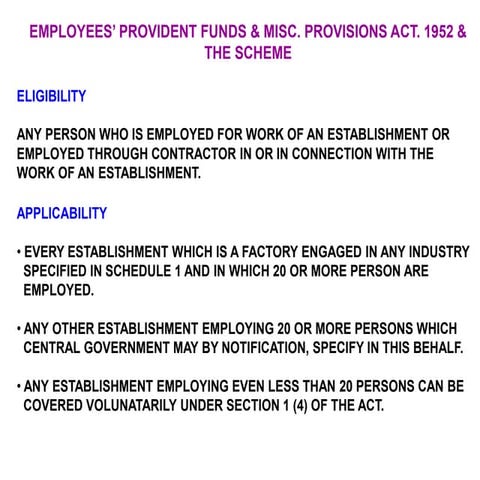A Comprehensive Guide to the Employees' Provident Fund (EPF) Act | PPT