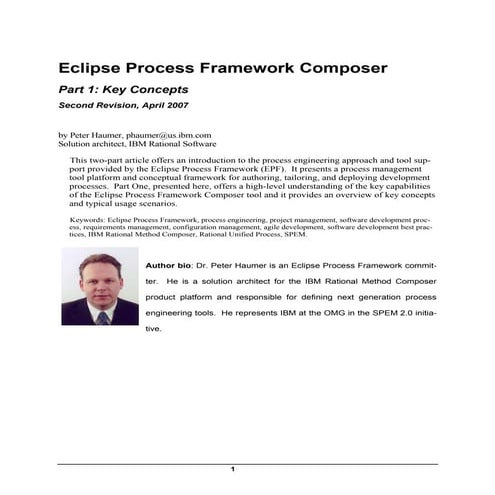 Epf Composer Overviewpart1 Pdf Computer Software And Applications Computing