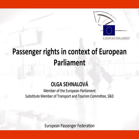 Passenger rights in context of European Parliament | PDF