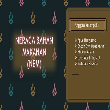 Memahami konsep neraca bahan makanan | PPTX