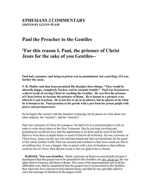 Romans 1:1-2 - Collection of Biblical Commentaries | PDF