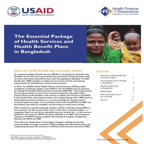 Essential Package of Health Services and Health Benefit Plans Mapping ...