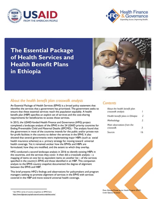 Essential Package of Health Services and Health Benefit Plans Mapping ...