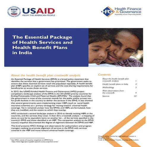 Essential Package of Health Services and Health Benefit Plans Mapping ...