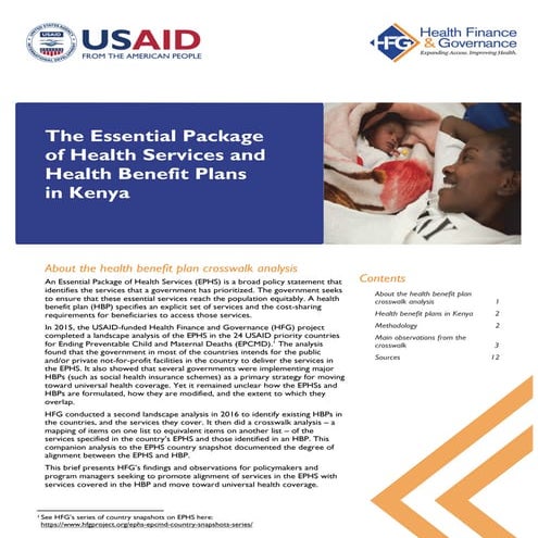 Essential Package of Health Services and Health Benefit Plans Mapping ...