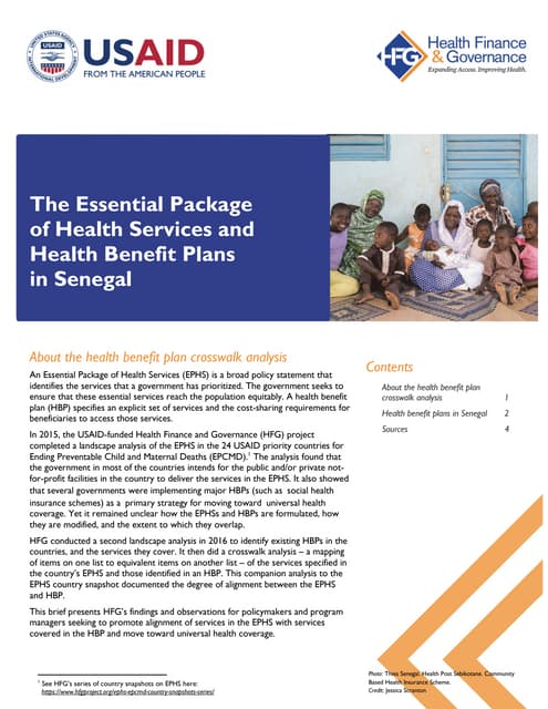 Essential Package of Health Services and Health Benefit Plans Mapping ...