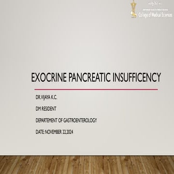 exocrine pancreatic insufficiency in pancreatic disorder.pptx