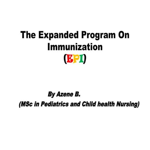 Expanded program on immunization and its role | PPT