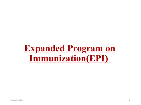 Expanded program on immunization | PPTX