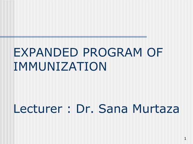 National Immunization Program Formerly Epi Pptx