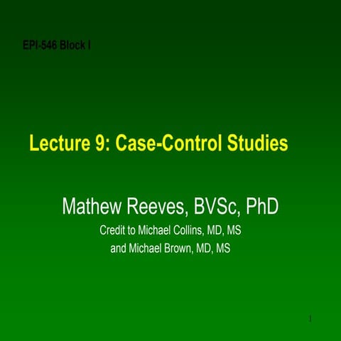 EPI546_Lecture_9.ppt | Lung and Respiratory Health | Diseases and Conditions