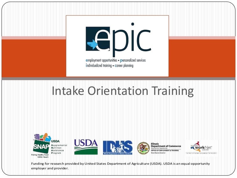Epic Orientation Intake Training