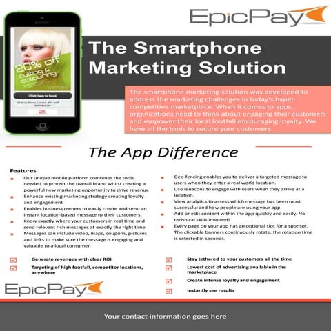 Epic generic one pager | PPTX