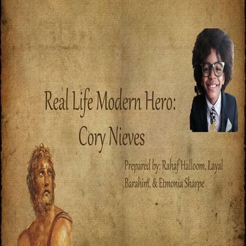 Epic hero project | Cory Nieves | PPT