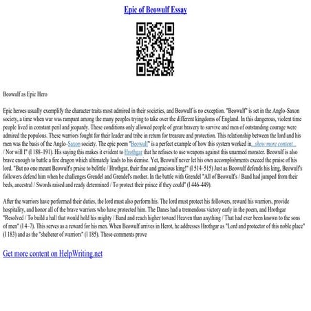 epic-of-beowulf-essay